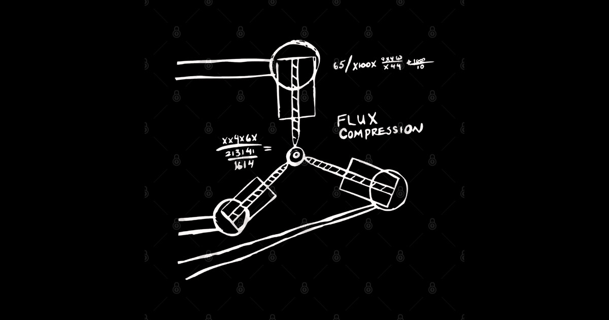 Flux Capacitor Drawing - Flux Capacitor - Sticker | TeePublic
