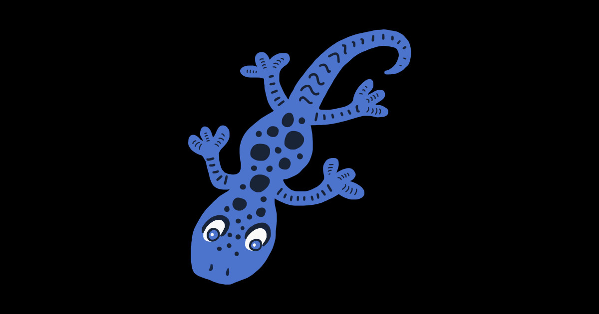 Blue Gecko Lizard Drawing with Spots - Gecko - Sticker | TeePublic