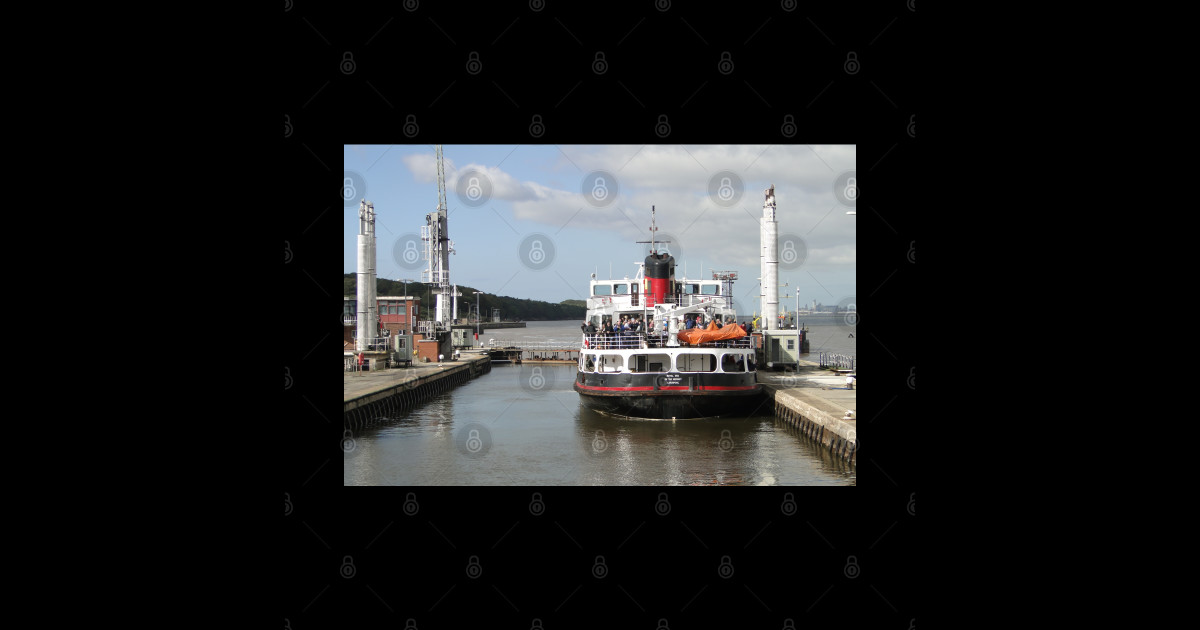Ferry, Down the Ship Canal - Mersey - Sticker | TeePublic
