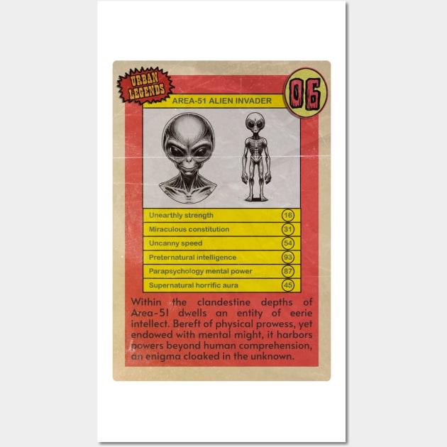 Area 51 Alien Invader, retro horror combat card - Trading - Posters and ...