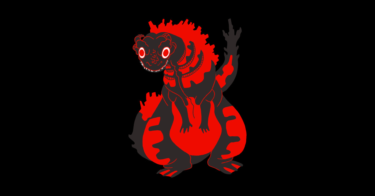 giant radioactive lizard Nuclear Monsree - Kaiju - Sticker | TeePublic