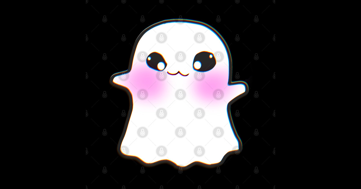 Cute Ghost Hug - Cute Ghost - Sticker | TeePublic