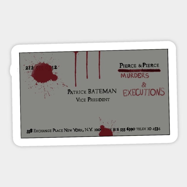 Patrick Bateman business card version 2 - Patrick Bateman - Sticker ...