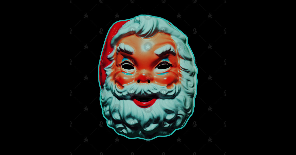 Santa Mask - Santa Masks - Sticker | TeePublic