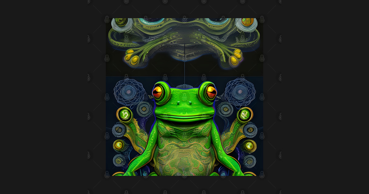 Frogger Spirit Animal (9) - Trippy Psychedelic Frog - Psychedelic - T ...