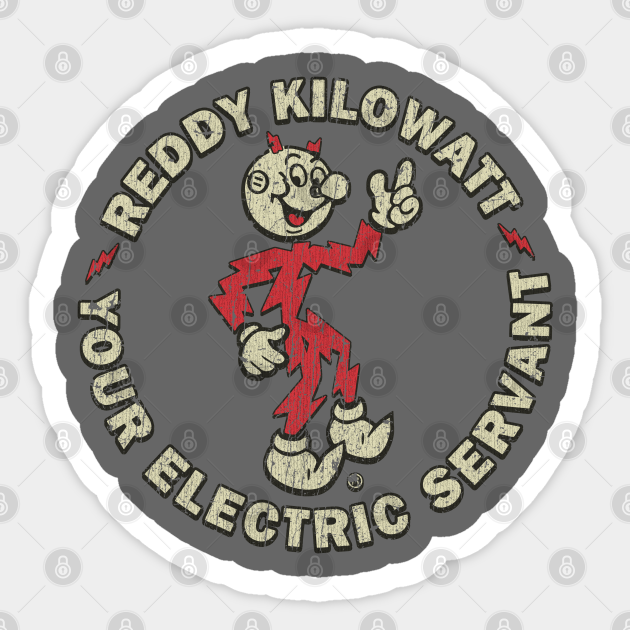 Reddy Kilowatt - Electrician - Sticker | TeePublic