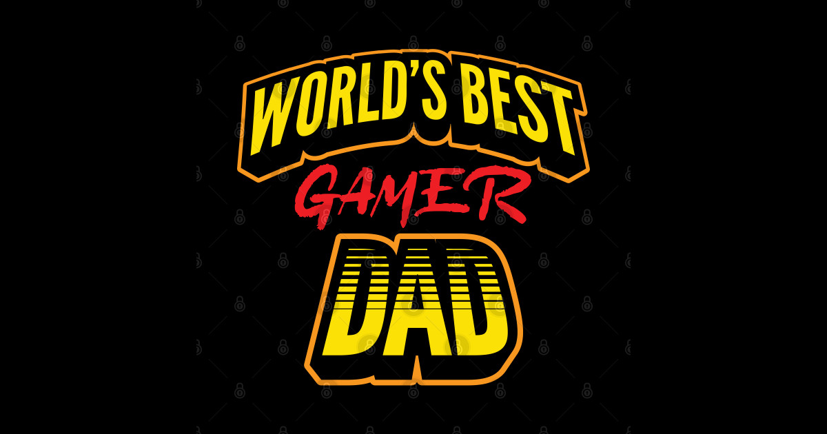 Worlds Best Gamer Dad - Gamer Dad Gift - Sticker | TeePublic
