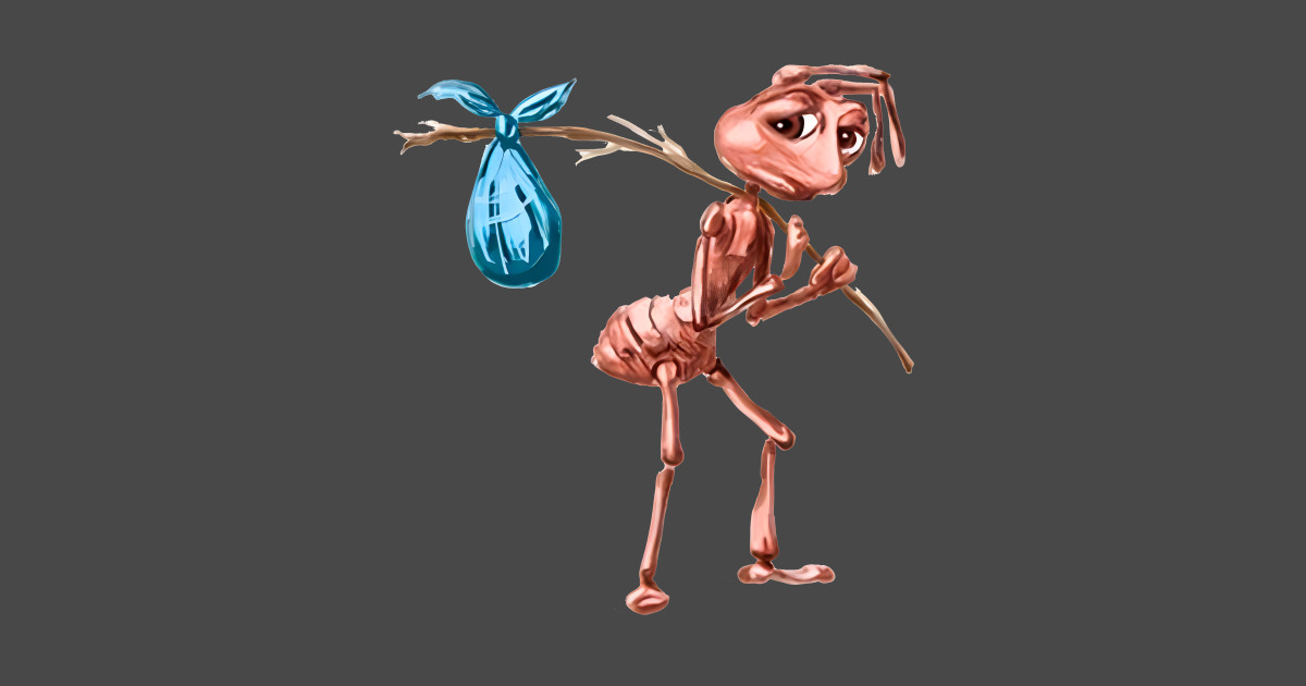 Sad Ant With Bindle / Homeless Ant / How It Feels To Ant Meme - Sad Ant ...