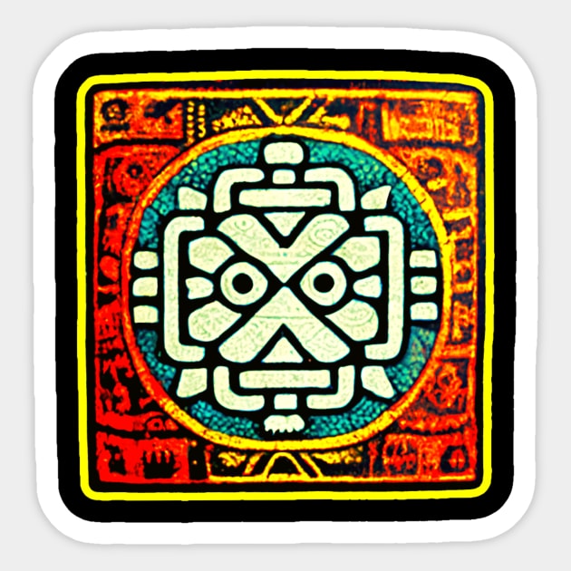 Mayan Art Symbol - Mayan Art Symbol - Sticker | TeePublic
