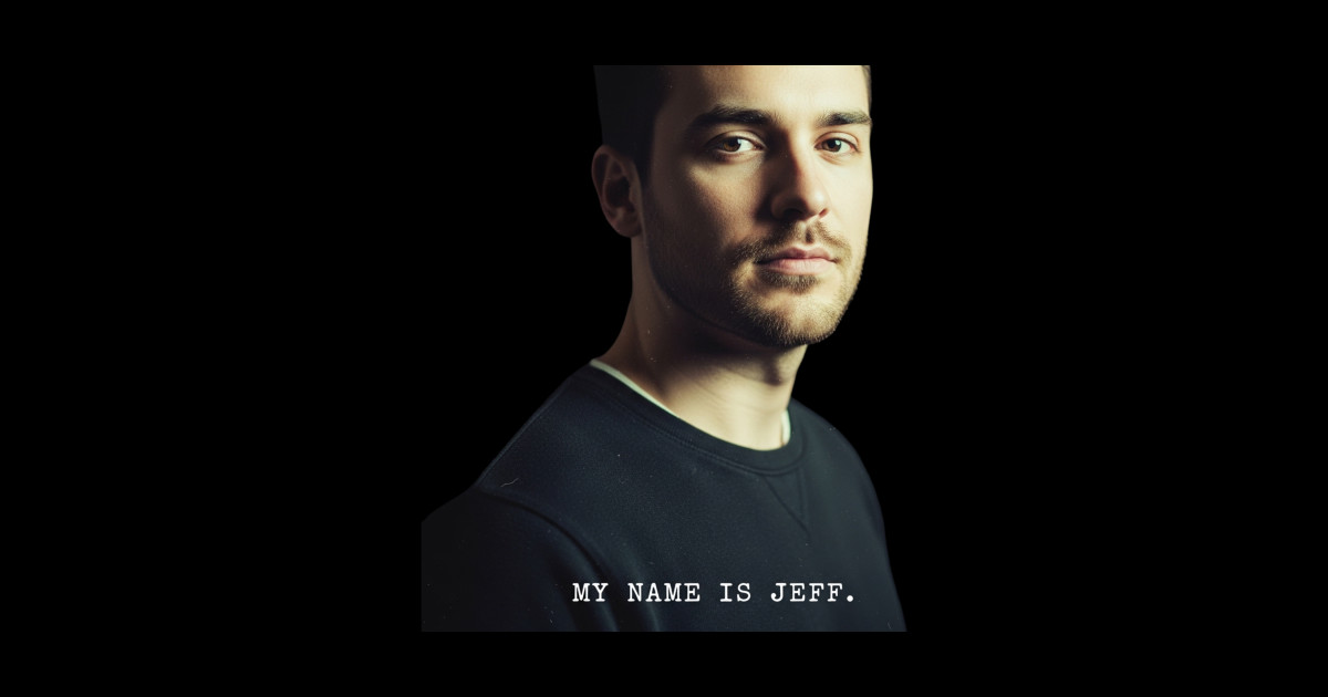 Unique MY NAME IS JEFF Stylish Portrait Headshot Apparel and ...