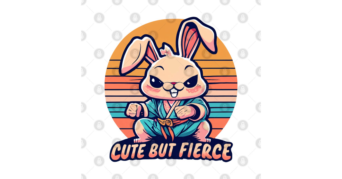 Cute But Fierce Rabbit/Bunny! - Rabbit - T-Shirt | TeePublic
