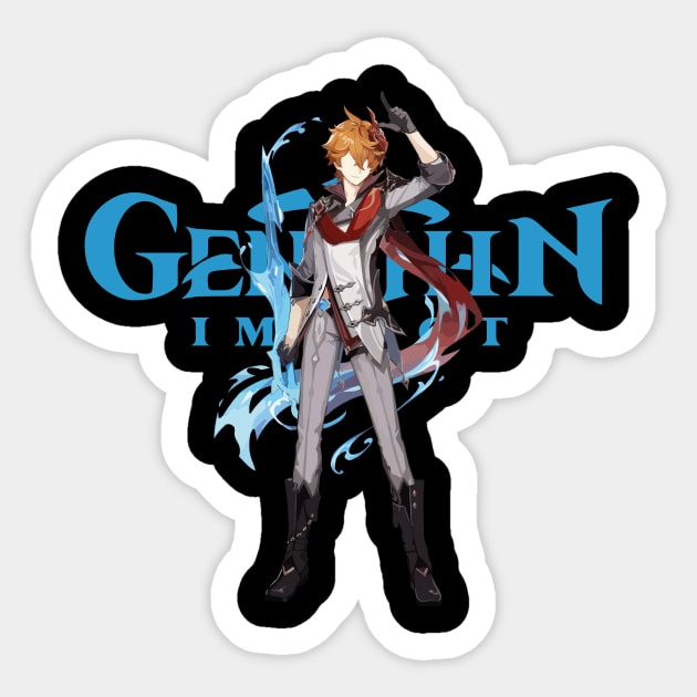 Genshin Impact Tartaglia - Genshin Impact - Sticker | TeePublic