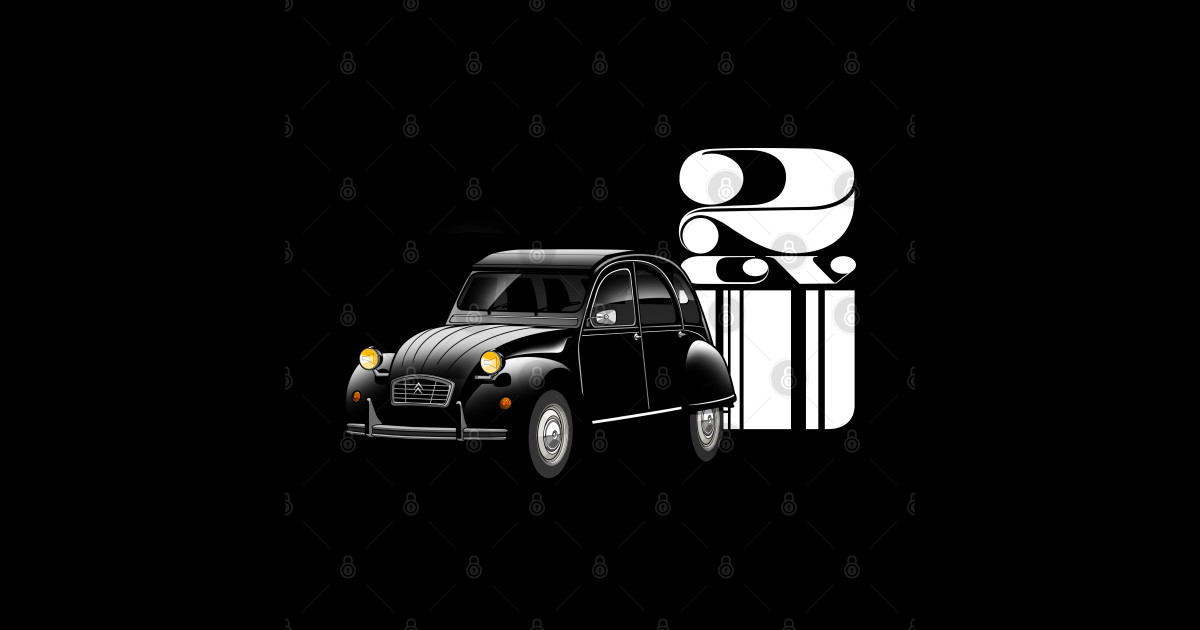 2CV 6 transparent illustration - 2cv - Sticker | TeePublic