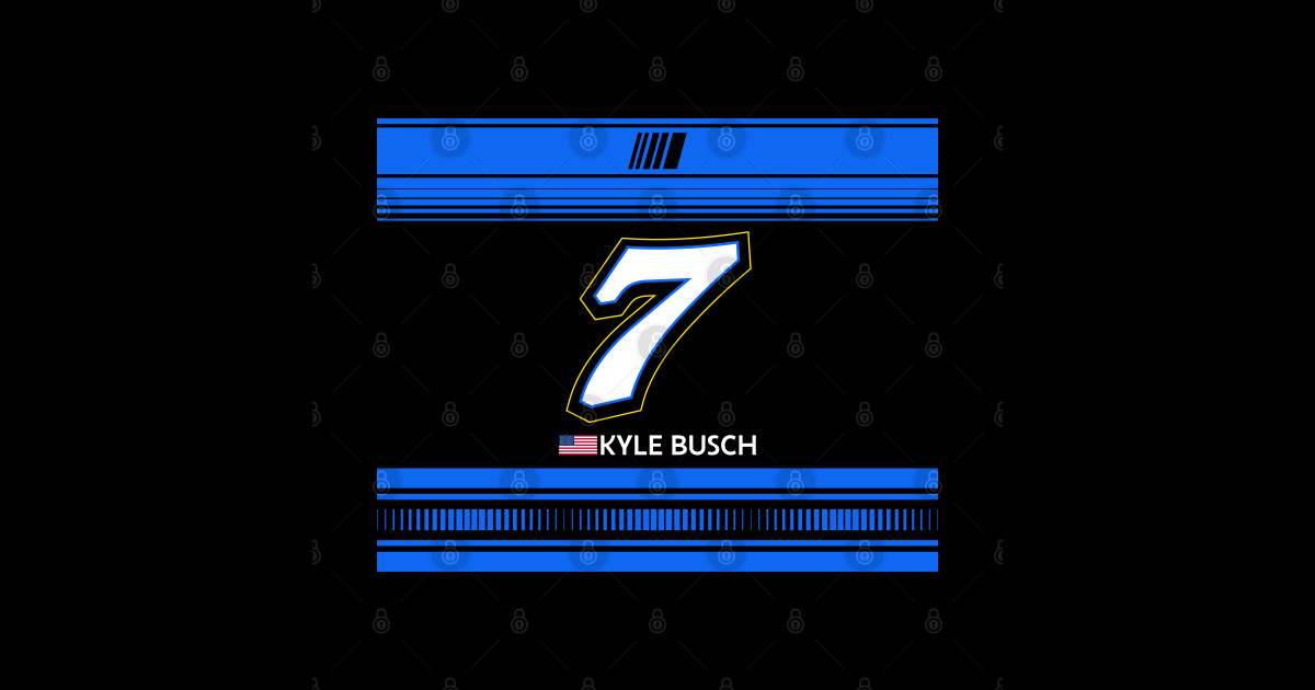 Kyle Busch #7 2025 NASCAR Design - Kyle Busch - Magnet | TeePublic
