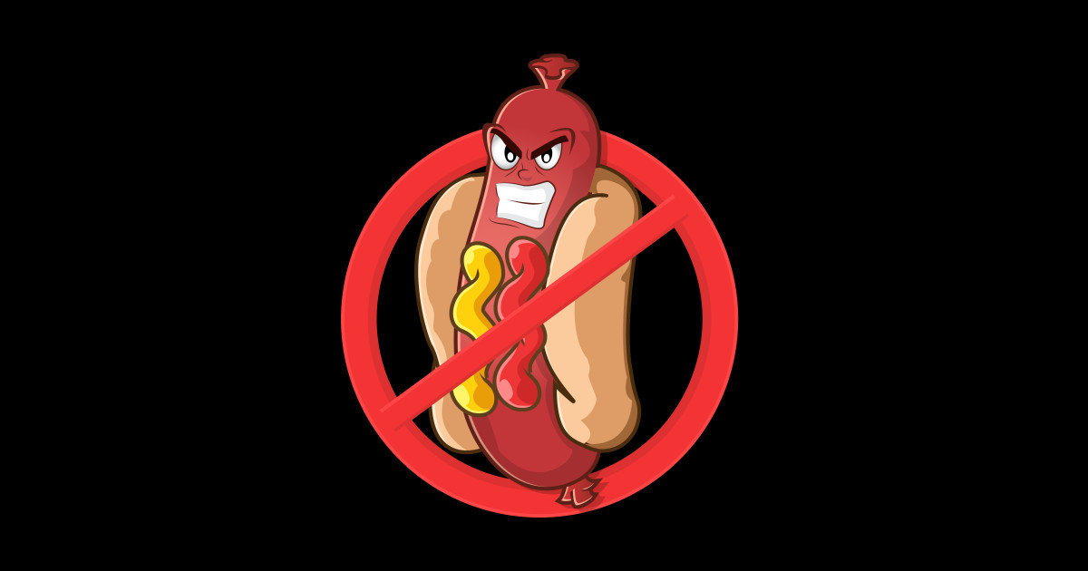 No Hot Dogs Allowed - Hotdog - Sticker | TeePublic