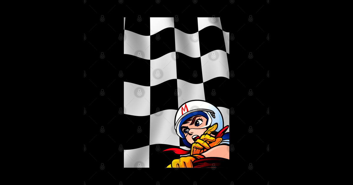 Speed Racer Checkered Flag! - Speed Racer - Sticker | TeePublic