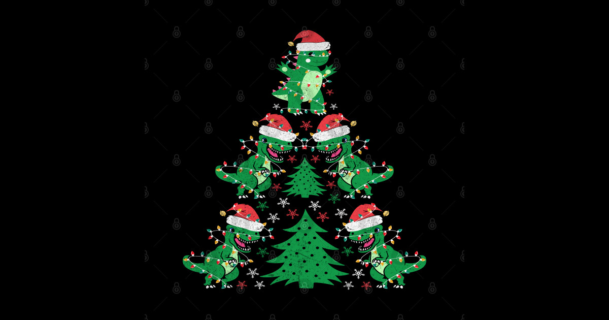 Tree Rex Cute T-Rex Christmas Tree Funny Dinosaur Lover Christmas Gift ...