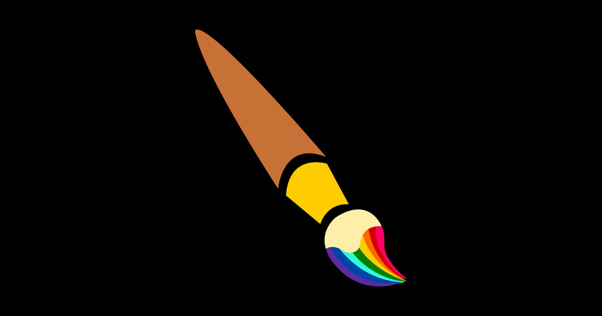 Pride Flag Paintbrush - Pride Flag - Sticker | TeePublic