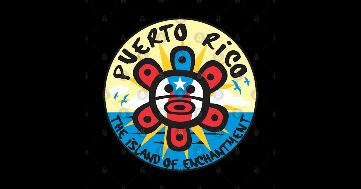 Puerto Rico Taino Sun Boricua Flag Sunrise Island of Enchantment ...