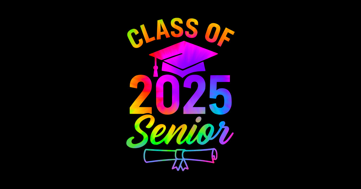 Class of 2025 Senior Graduation Gold Style High School College Grad ...