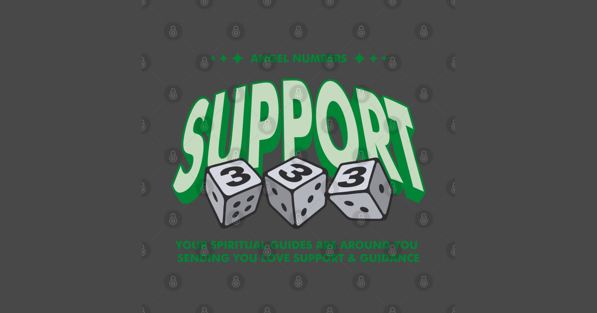Angel Numbers 333 Support word lettering art - Lettering Quote - T-Shirt | TeePublic