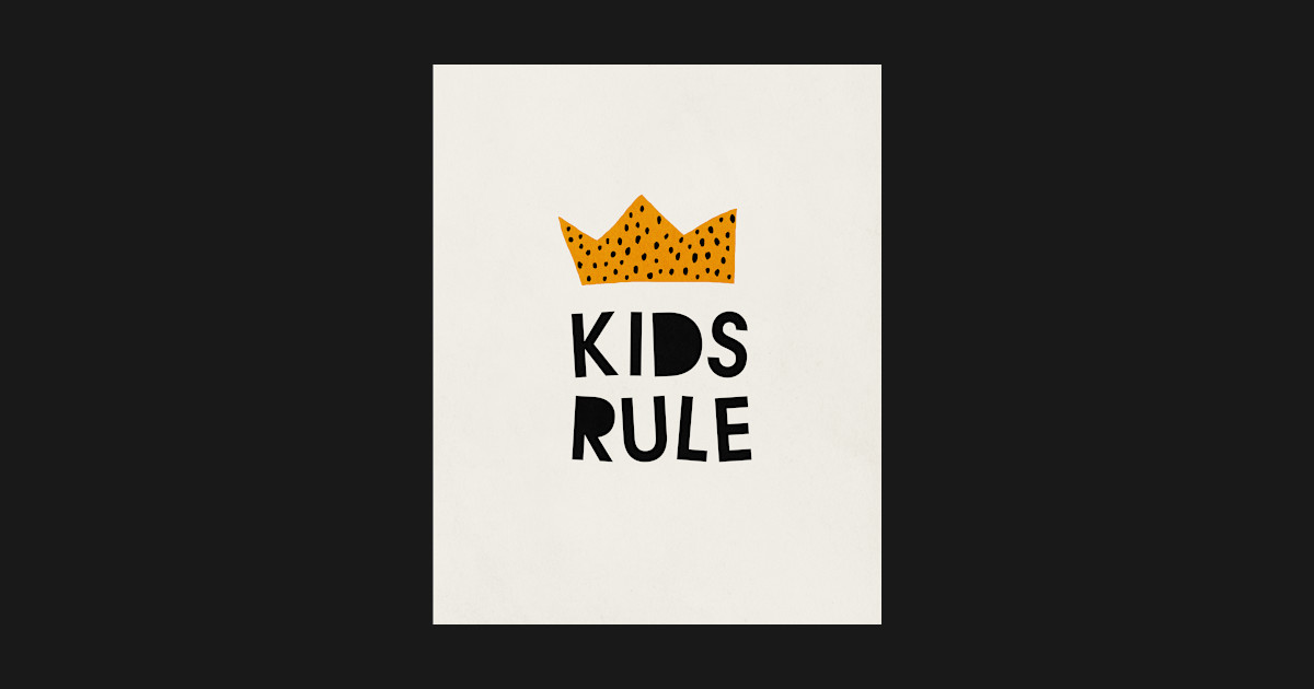 Kids rule, Abstract, Mid century modern kids wall art, Nursery room ...