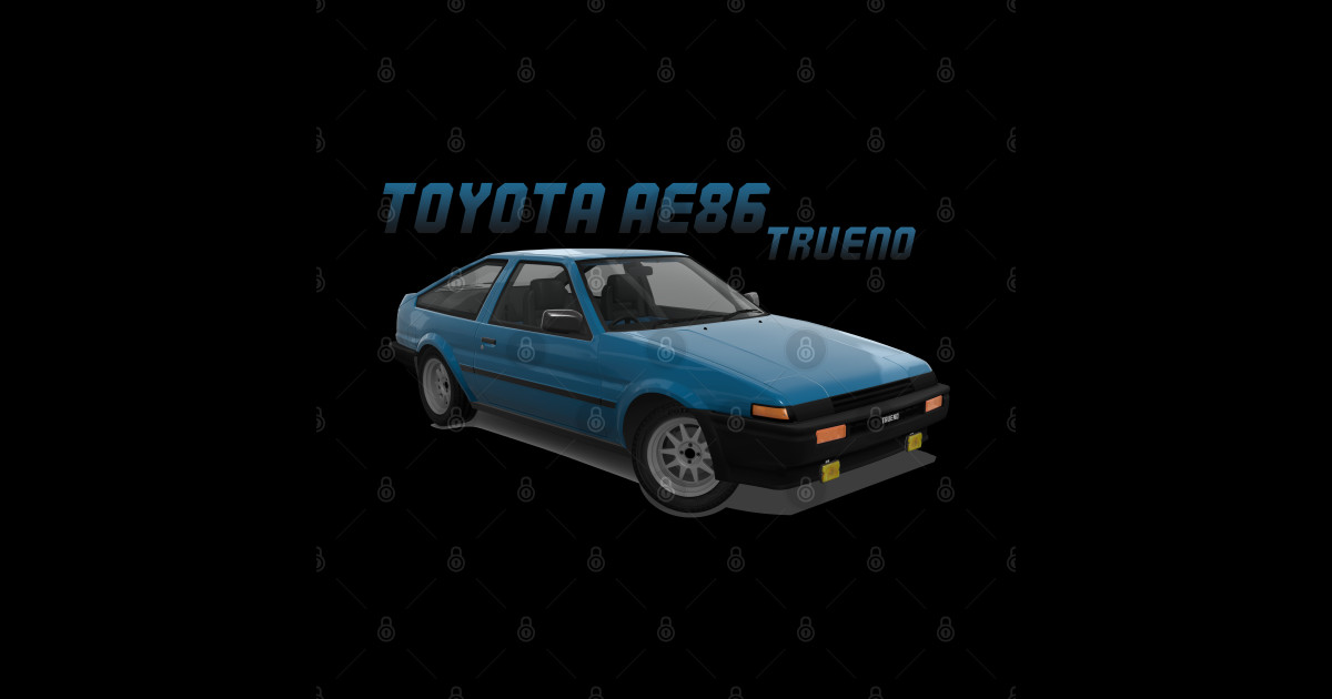Toyota AE86 Trueno Blue - Ae86 - Sticker | TeePublic
