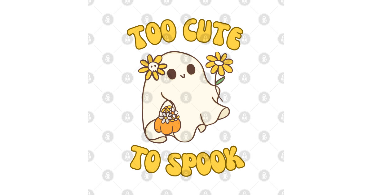 Too cute to spook. Cute Ghost Halloween design - Cute Ghost Halloween ...