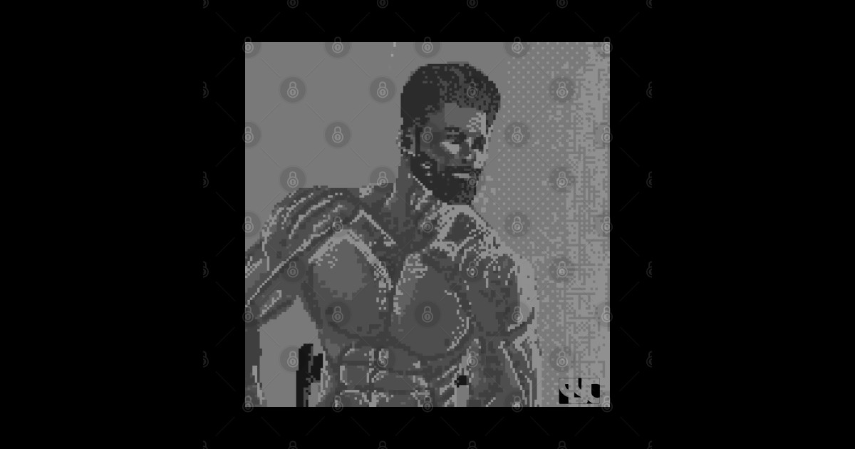 Giga Chad pixel art - Gigachad - Sticker | TeePublic