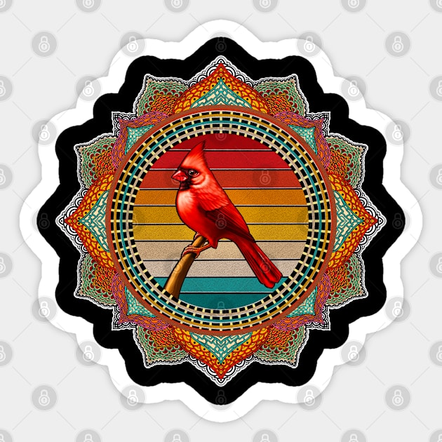Red Cardinal bird - Red Cardinal Bird - Sticker | TeePublic