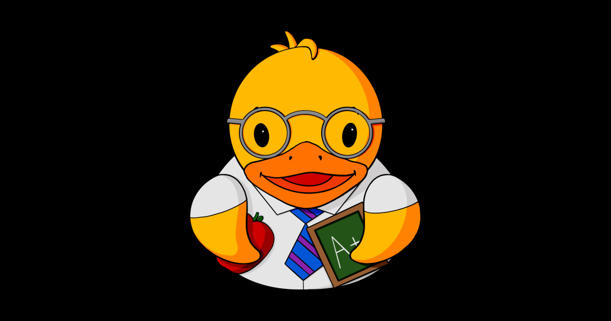 Male Teacher Rubber Duck - Rubber Duckie - Sticker | TeePublic