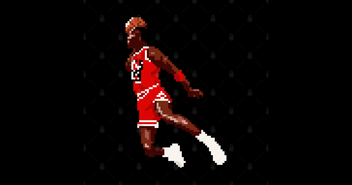 Michael Jordan pixel dunk - Michael Jordan - Posters and Art Prints | TeePublic