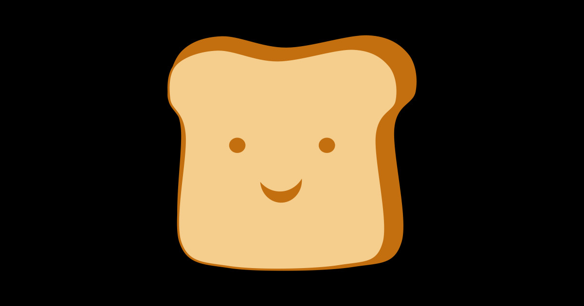 Happy Toast (Blue Background) - Kawaii - Posters and Art Prints | TeePublic