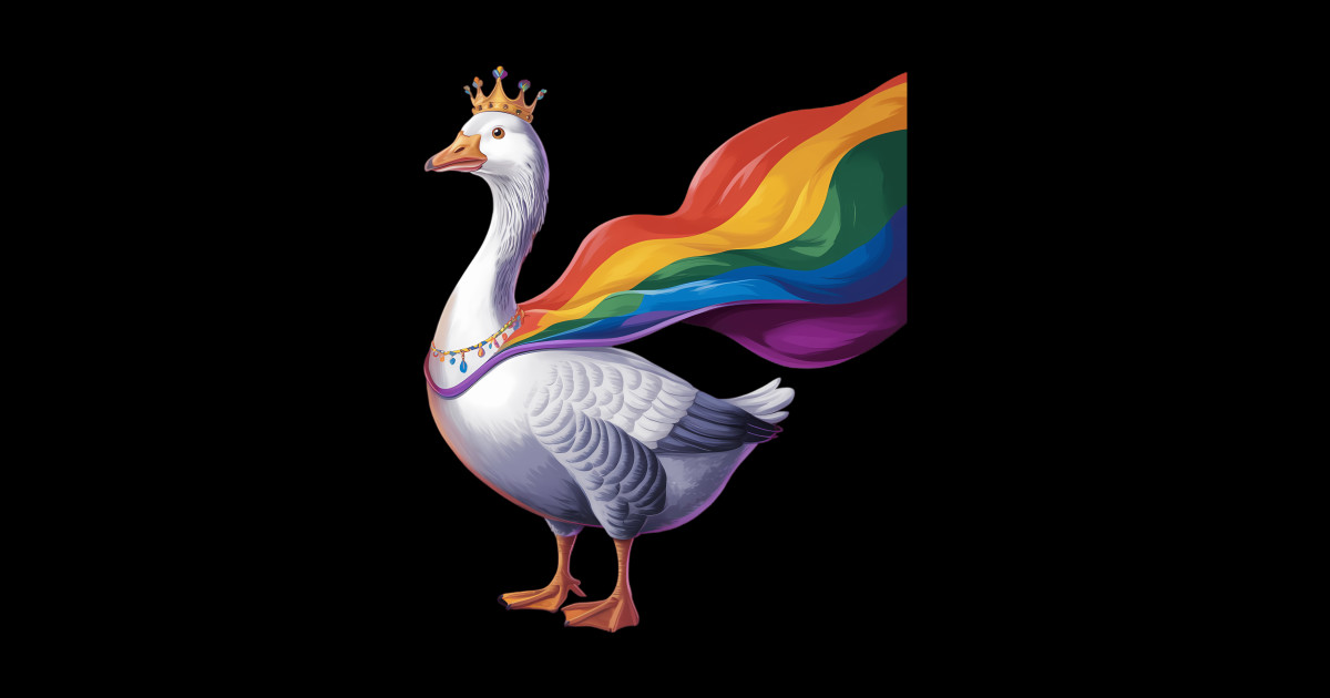 Rainbow Goose - Rainbow Goose - Sticker | TeePublic