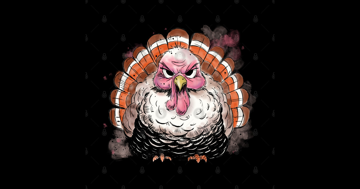 Grumpy Turkey - Grumpy Turkey - Sticker | TeePublic