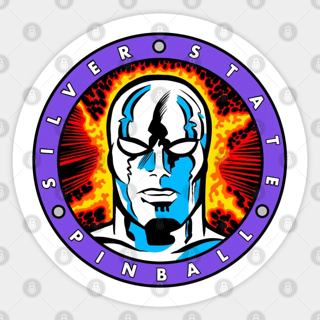 Silver Streamer Logo - Pinball - Sticker | TeePublic