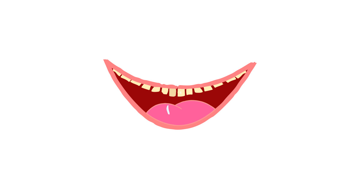 Funny Mouth Yellow Teeth Smile - Funny Mask - Sticker | TeePublic