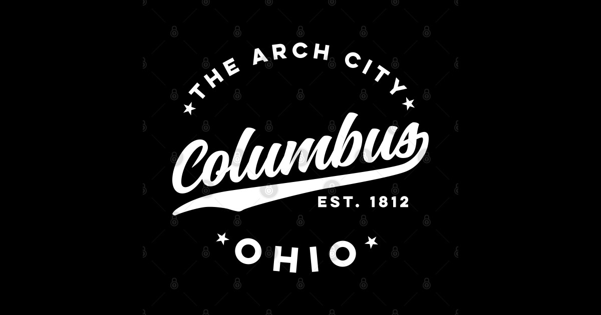 Vintage Columbus Ohio The Arch City Retro USA - Columbus Ohio - Sticker ...
