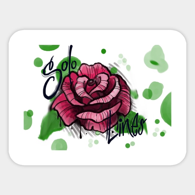 Solo rose - Solo Lines - Sticker | TeePublic