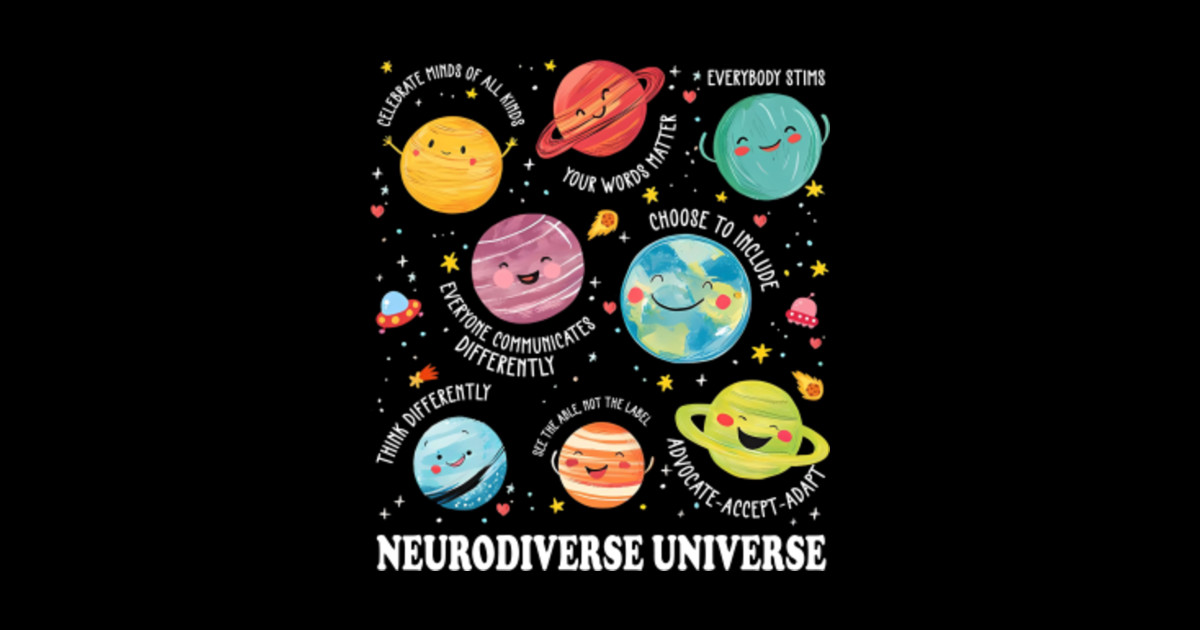 Neurodiverse Universe Planet Autism Awareness Support Squad - Autism ...