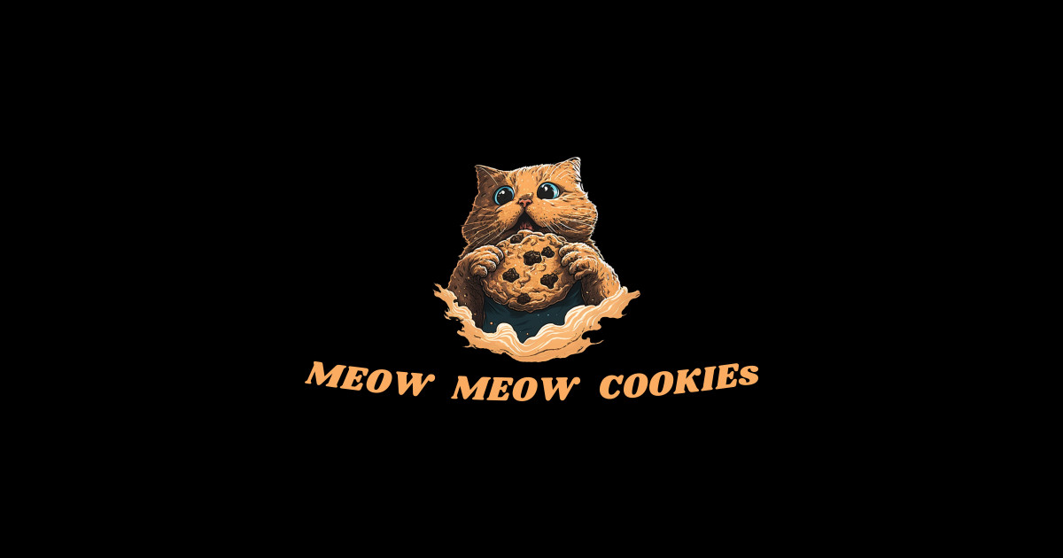 Meow Meow Cookies - Cookie Cat - Sticker | TeePublic