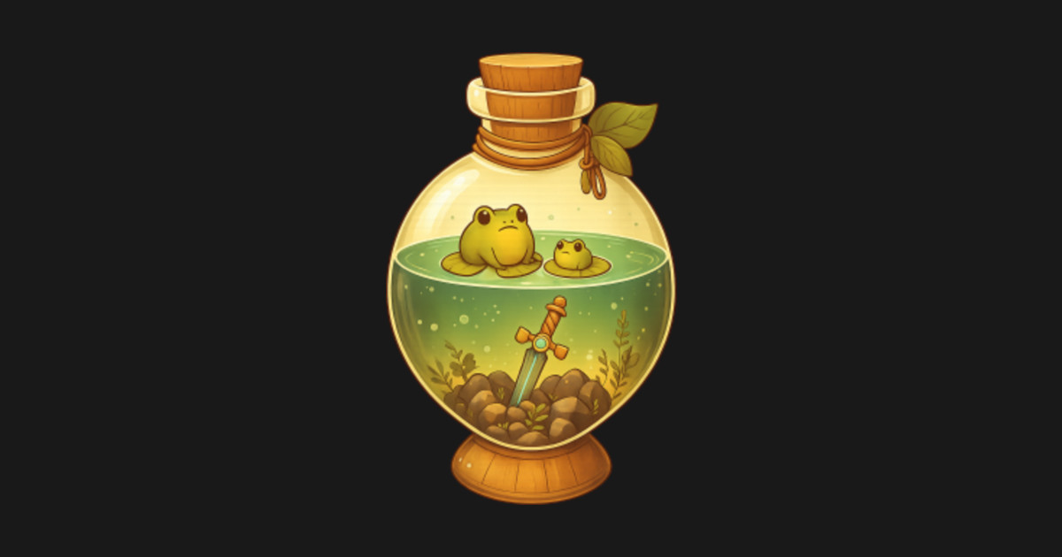Magic Frog Potion Bottle – Whimsical Alchemy Terrarium - Potion Frogs ...