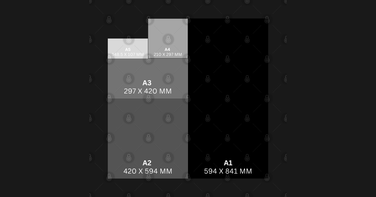 Paper Sizes A1, A2, A3, A4, A5 0.2 - Paper - T-Shirt | TeePublic