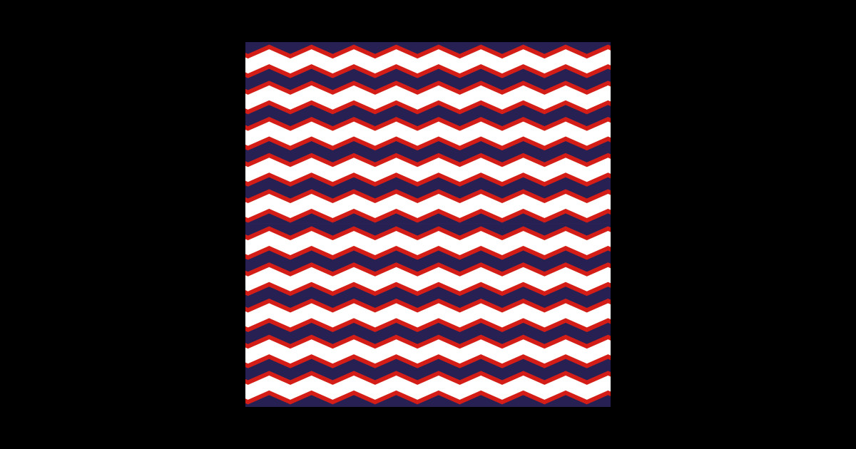 Red White Blue Chevron Pattern - Red - Sticker | TeePublic