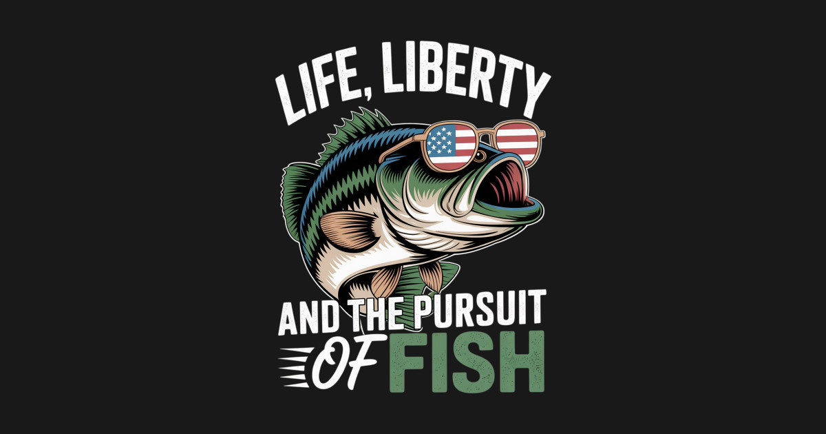 Bass Fish Fishing 4th Of July Fish American Flag Bass Dad - Bass Fish ...