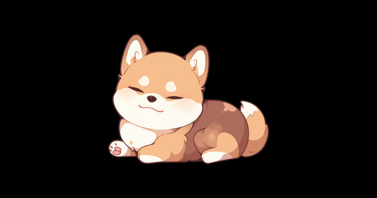 Cute Chibi Shiba Inu - Dog - Sticker | TeePublic