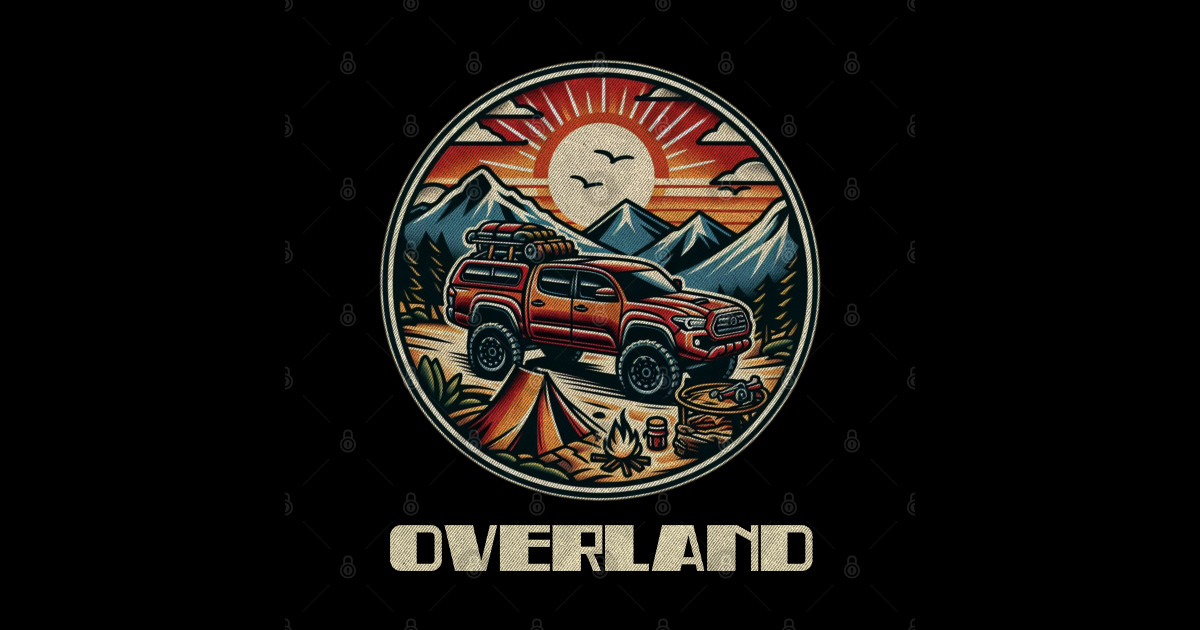 Off grid Toyota tacoma - Overlanding - Sticker | TeePublic