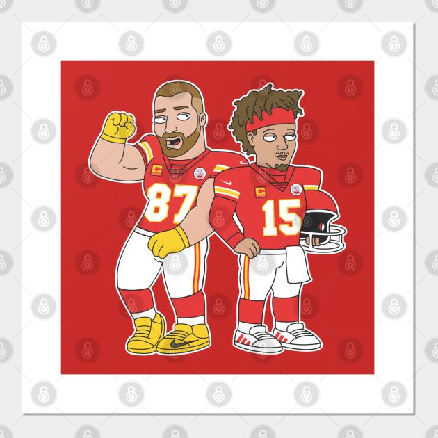 Mahomes & Kelce Football Guys - Mahomes - Posters and Art Prints ...