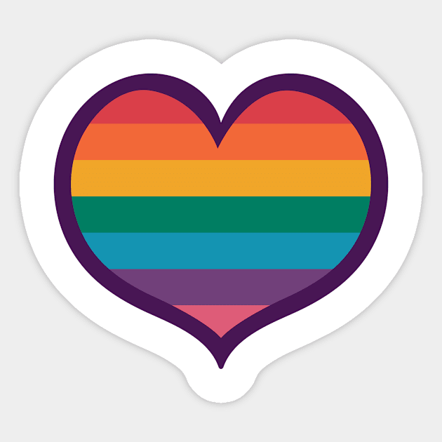 LGBT Pride Heart - Pride - Sticker | TeePublic