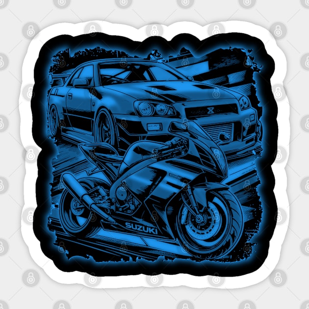 Iconic JDM Machines - Godzilla - Sticker | TeePublic